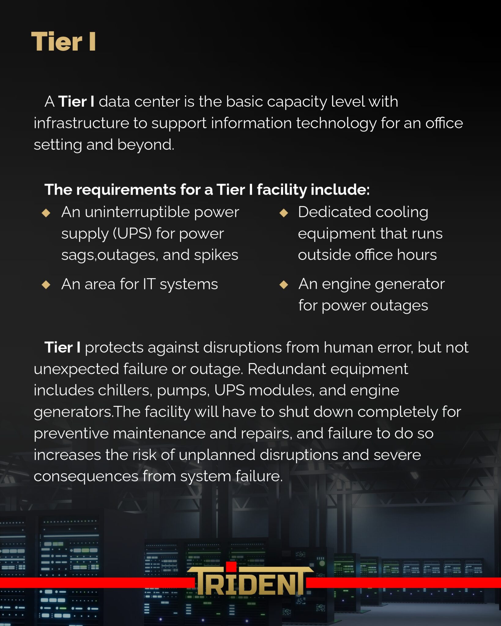 Data Center Tier Classification – trident